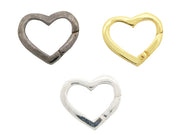 Sterling Silver Hinged Clasp, 2 Styles, Multiple Finis...